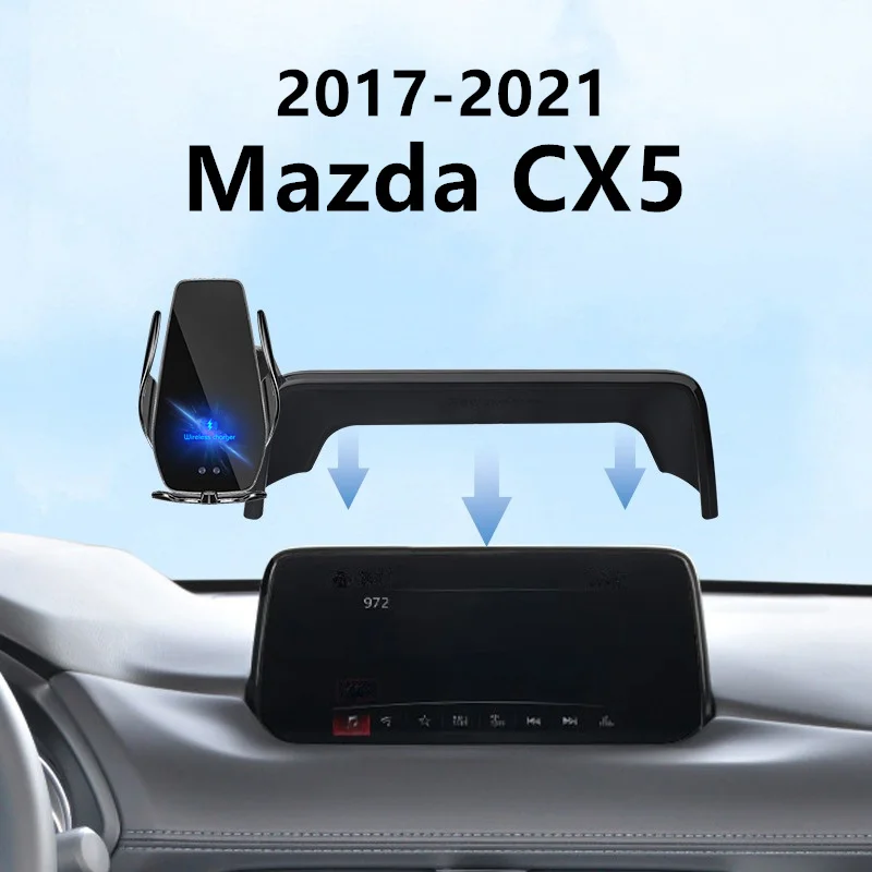 For-2017-2022-Mazda-CX5-CX-5-Car-Screen-Phone-Holder-Wireless-Charger ...