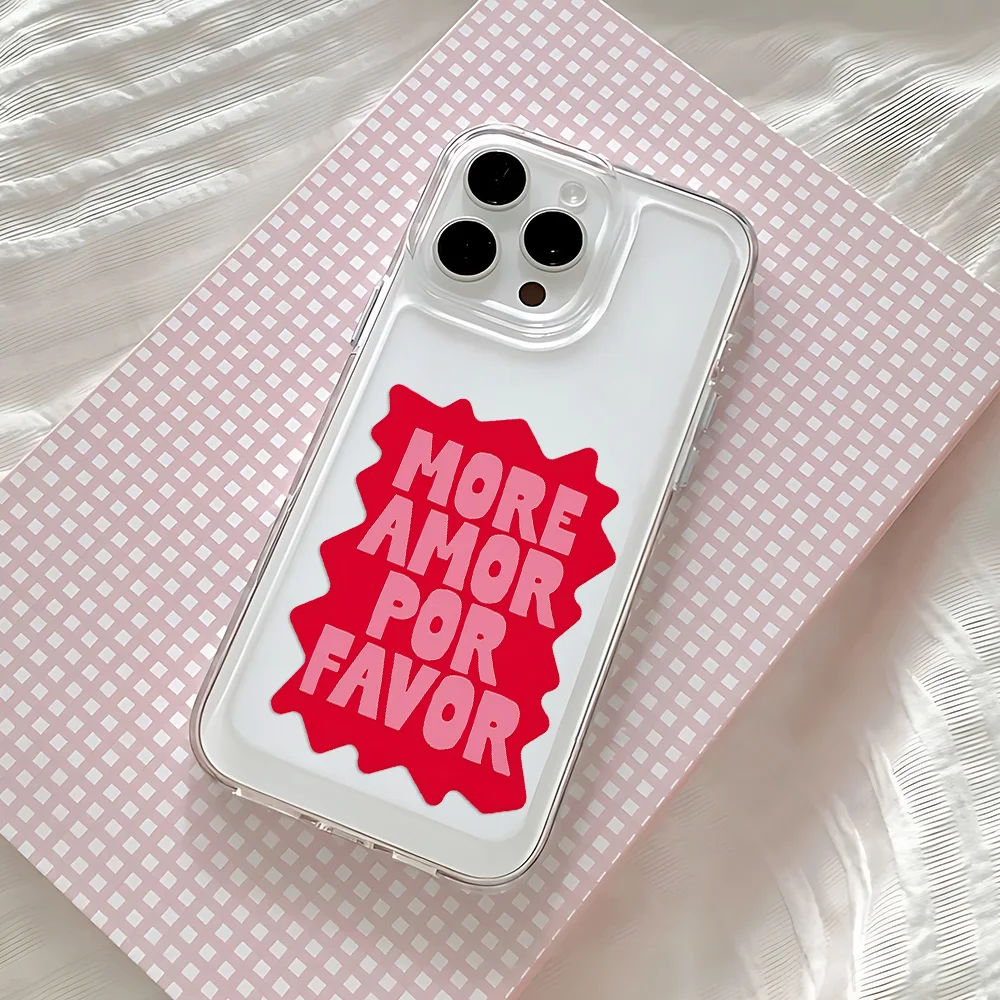 Colorful More Amor Por Favor Ins Phone Case For IPhone 16 16e 15 14 13 ...