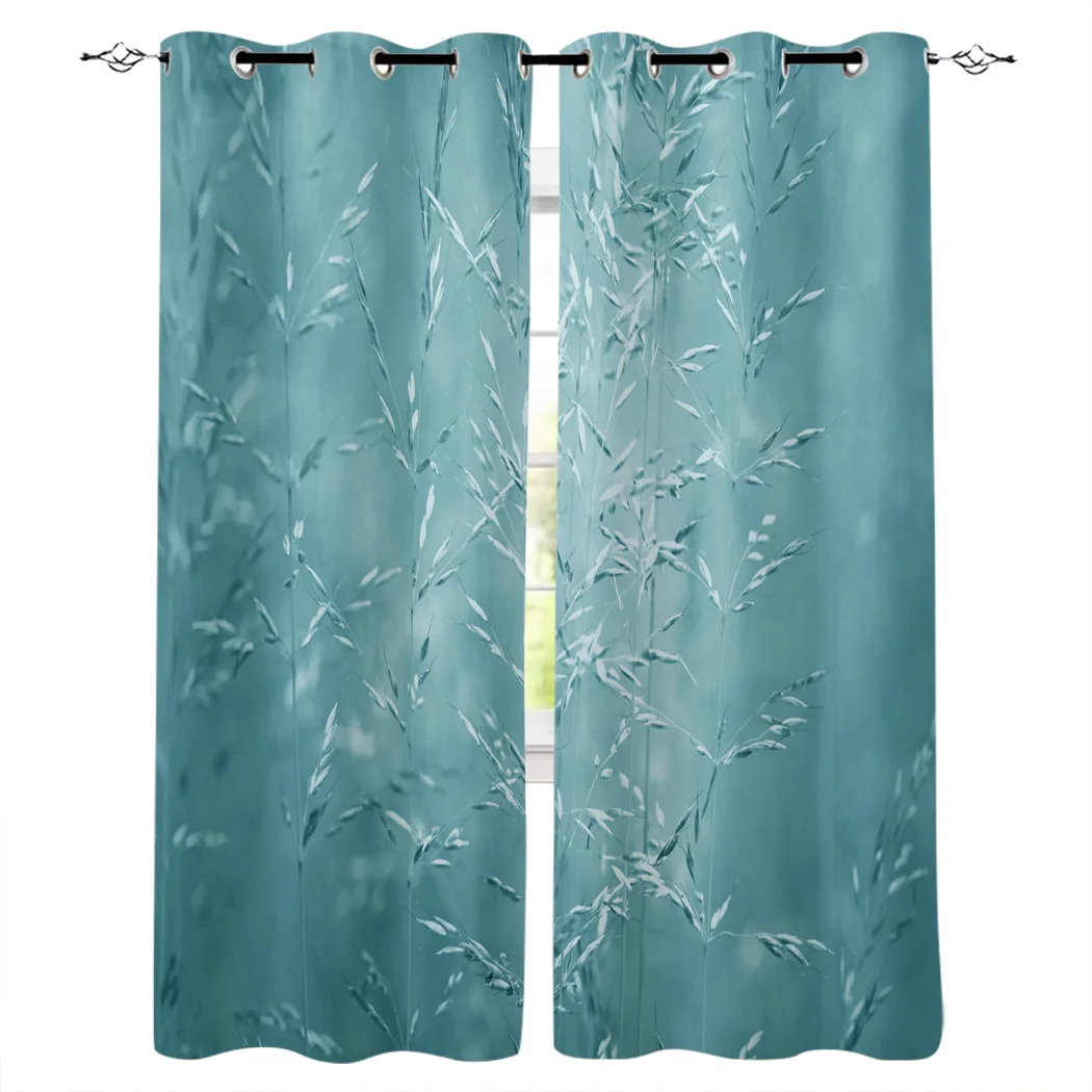 Rideaux-de-fen-tre-de-plantes-brillantes-turquoise-salon-cuisine ...