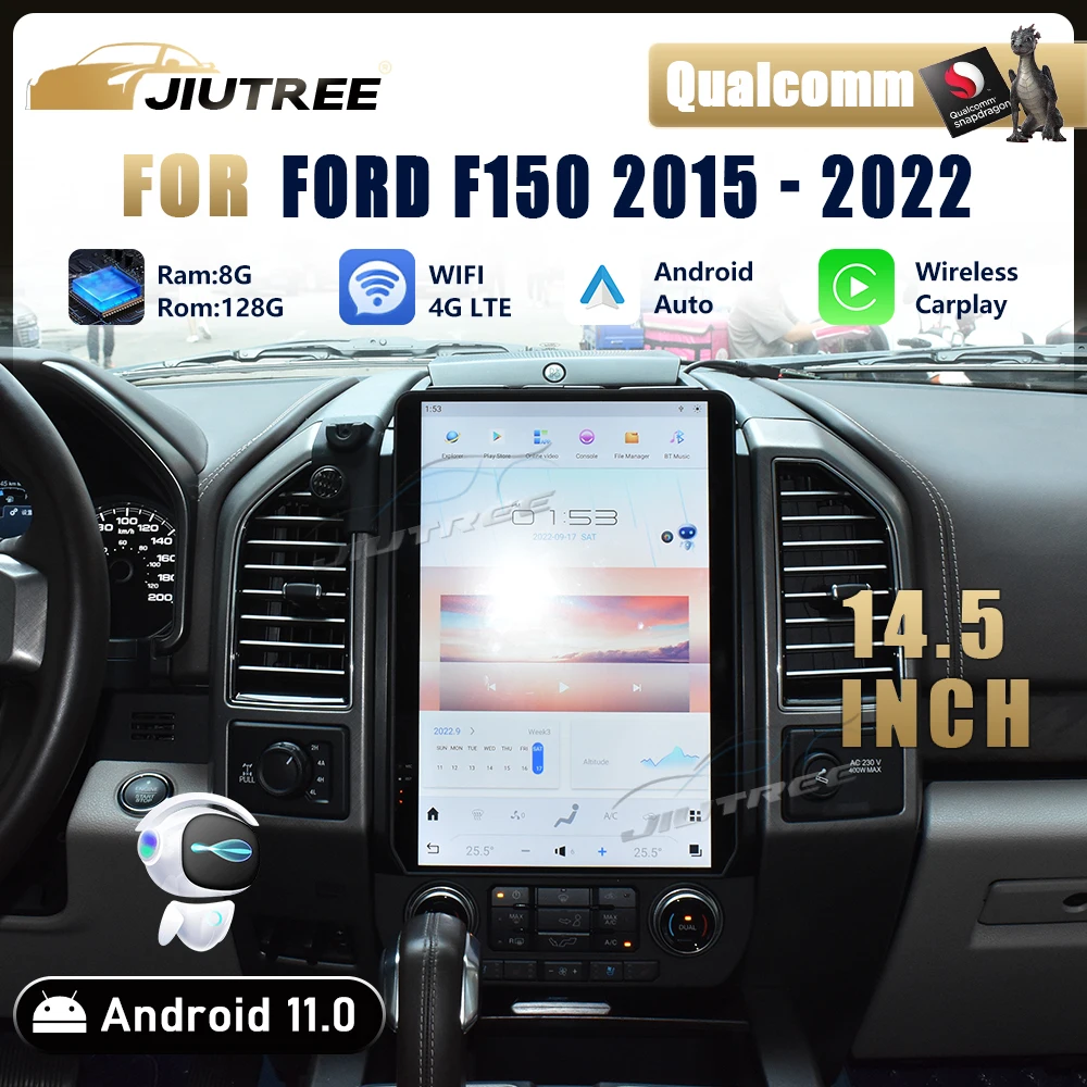 14-5-inch-Qualcomm-Android-11-Car-Radio-For-Ford-F150-2015-2016-2022 ...