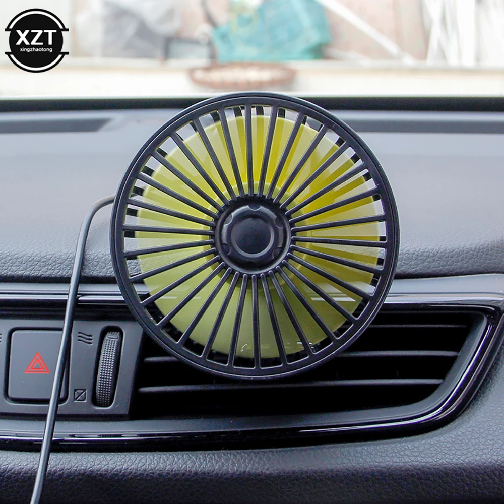 Car Fans Multi-function Mini USB Car Fan Cooler Car suction cup type ...