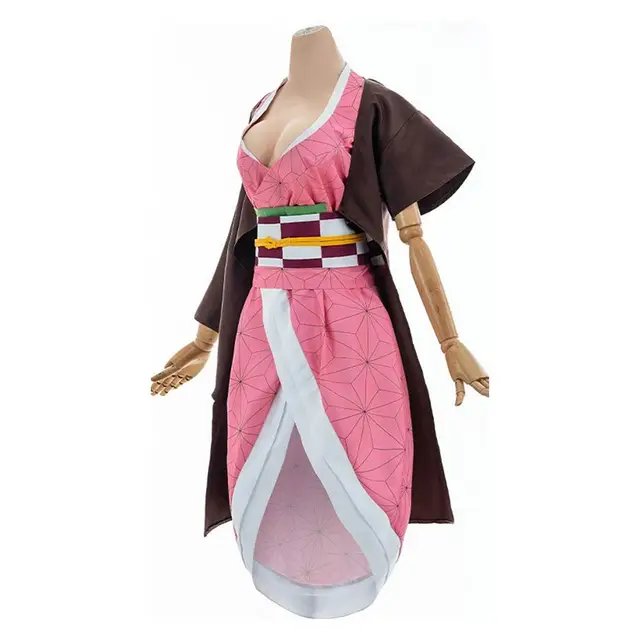 Anime Demon Slayer Kamado Nezuko Dress Cosplay Costume - AllCosplay.com