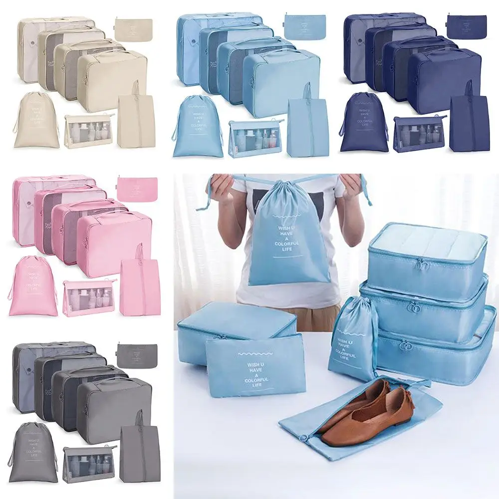 8PCS-Set-NEW-Oxford-Cloth-Luggage-Accessories-Suitcase-Bag-Travel ...