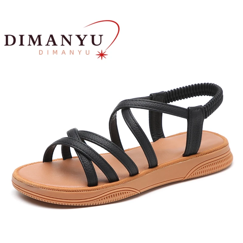 DIMANYU sandalias romanas planas para mujer, Chanclas de playa con ...