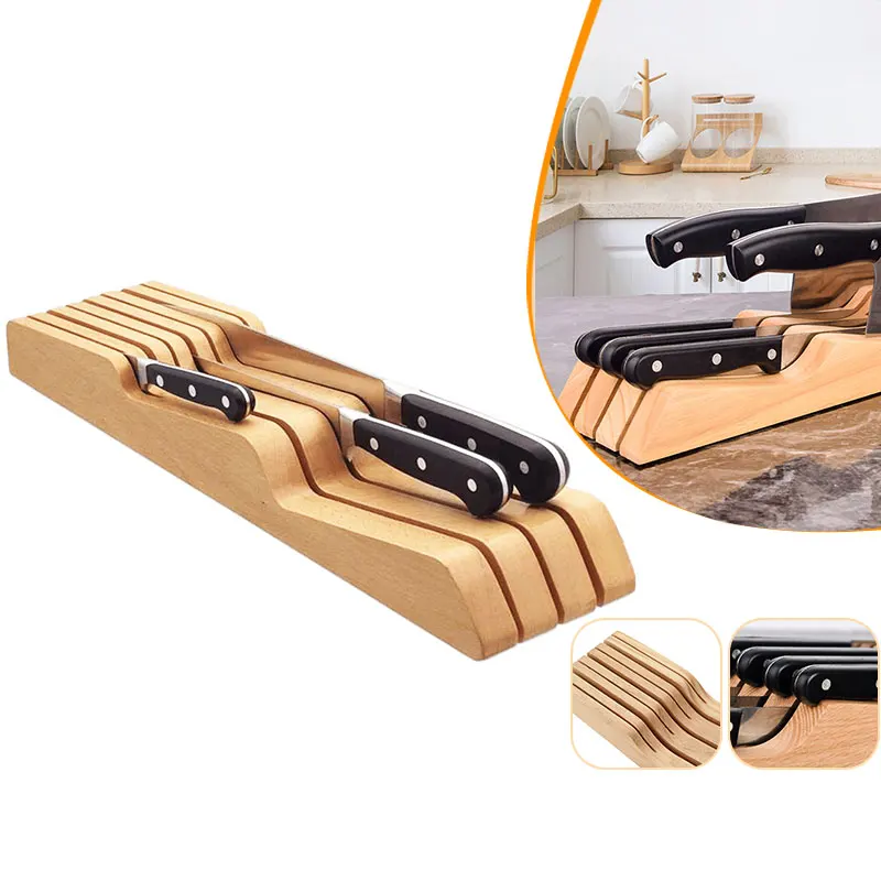 Soild-Wood-In-Drawer-Knife-Block-Organizer-Premium-Under-Cabinet-Knife ...