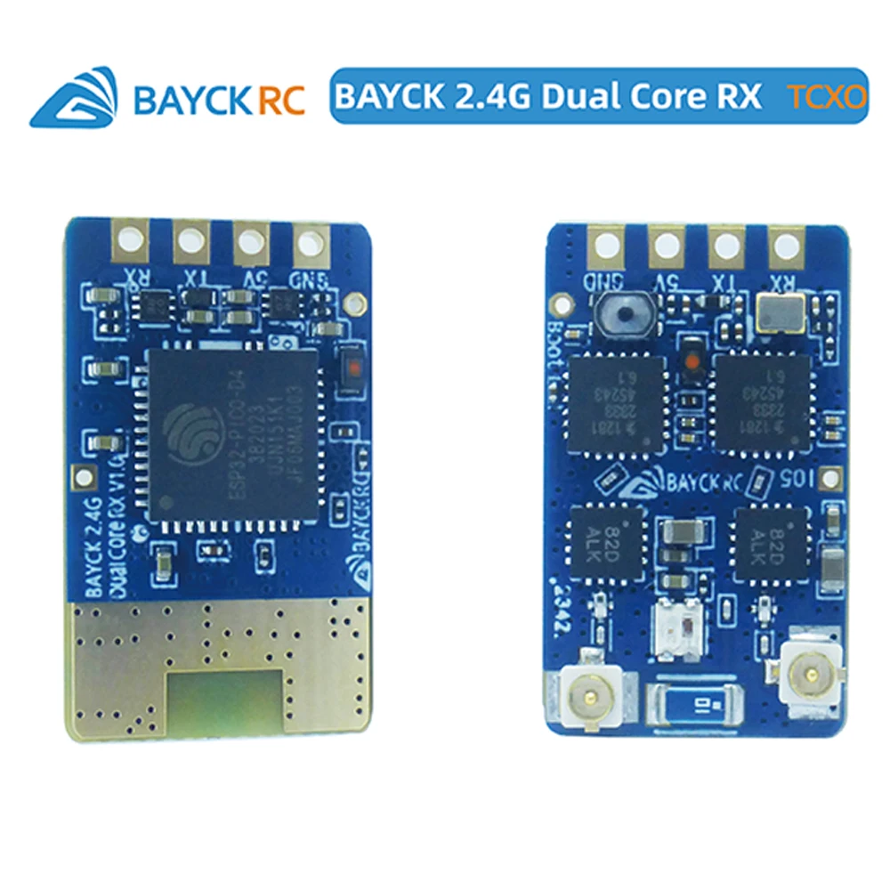 BAYCK 2.4G Dual Core TCXO RX ELRS ExpressLRS Receiver with T type ...