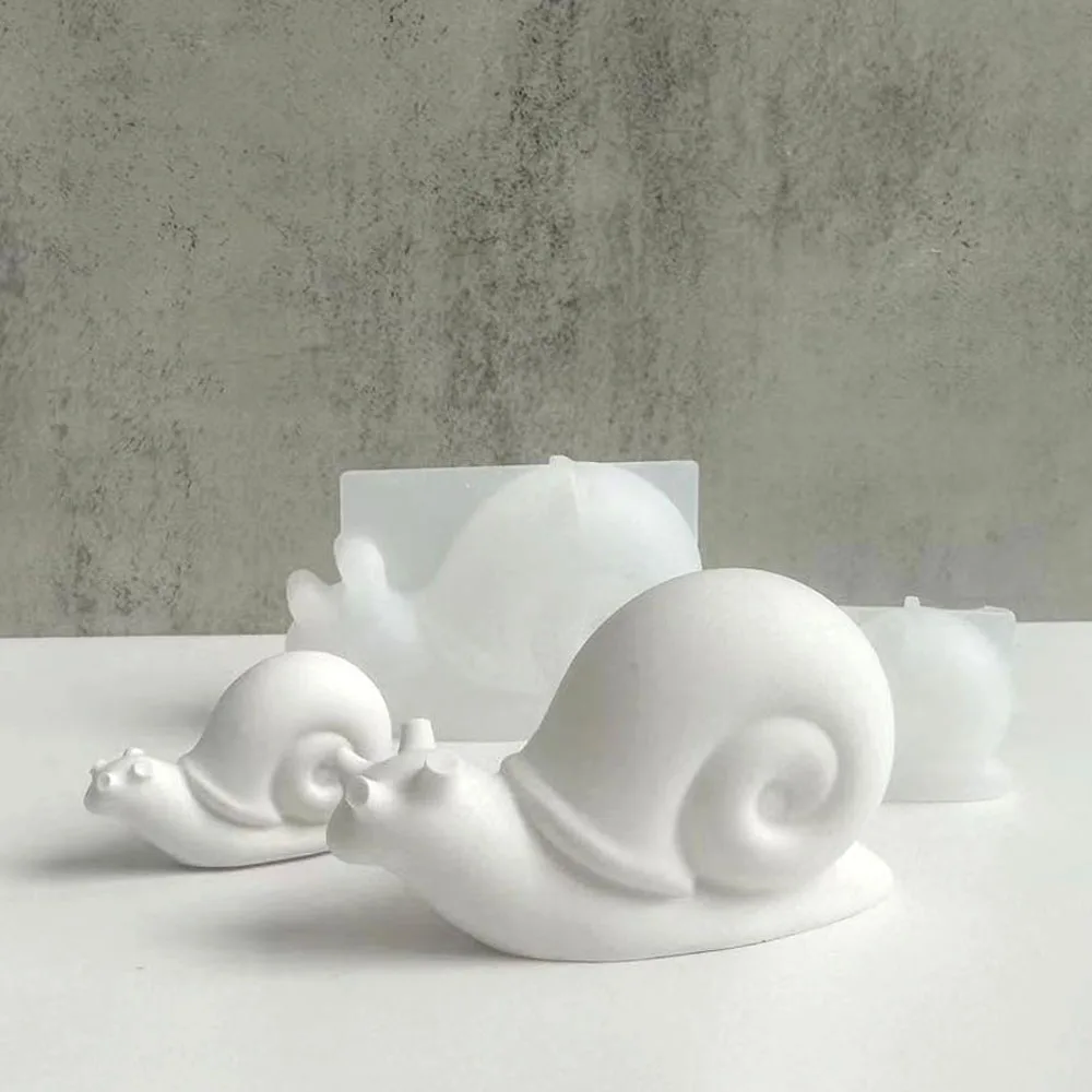 3D-Snail-Candle-Silicone-Mold-DIY-Handmade-Plaster-Epoxy-Resin-Aromath ...