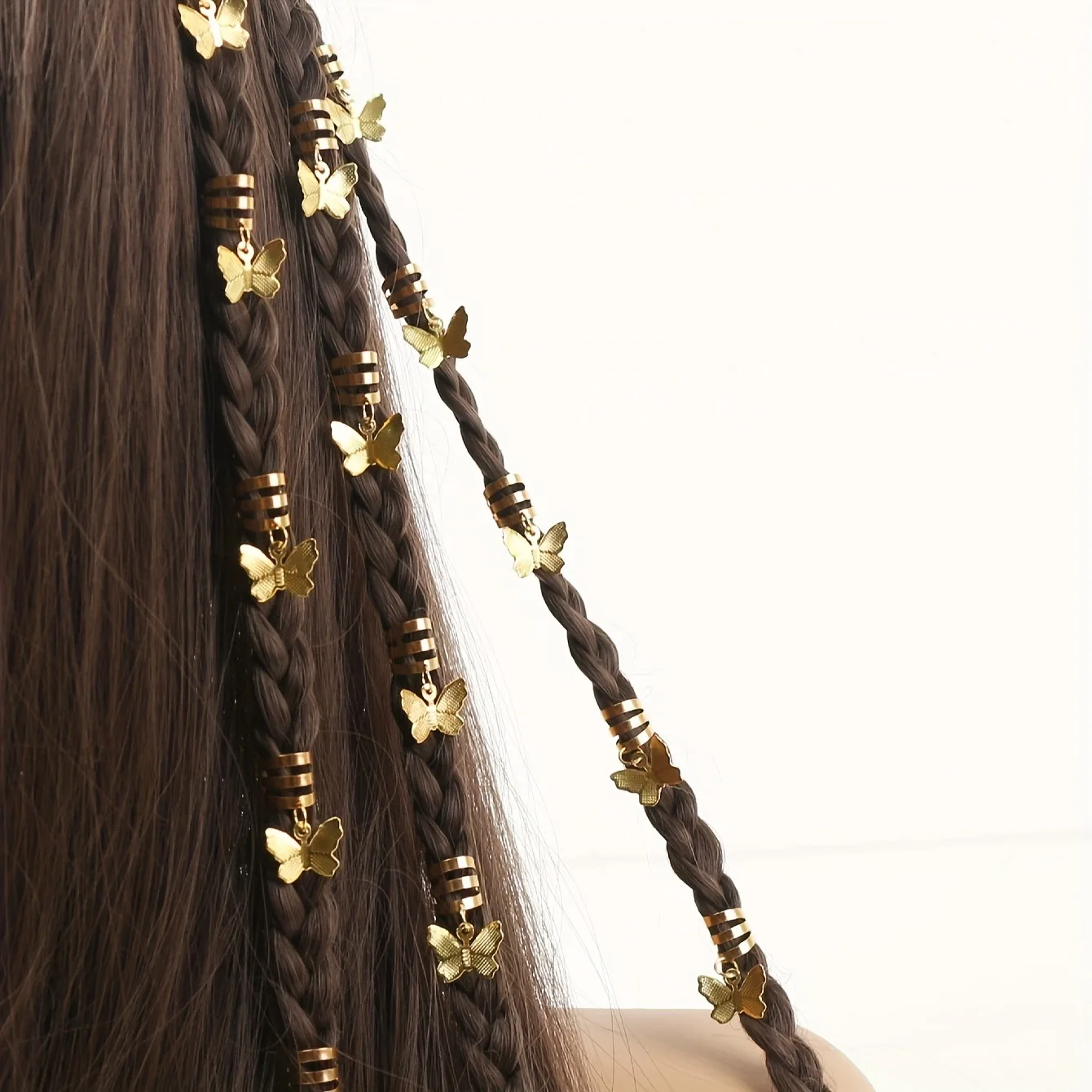 15pcs-Boho-Butterfly-Hair-Ring-Hair-Accessories-Loc-Hair-Jewelry-for ...