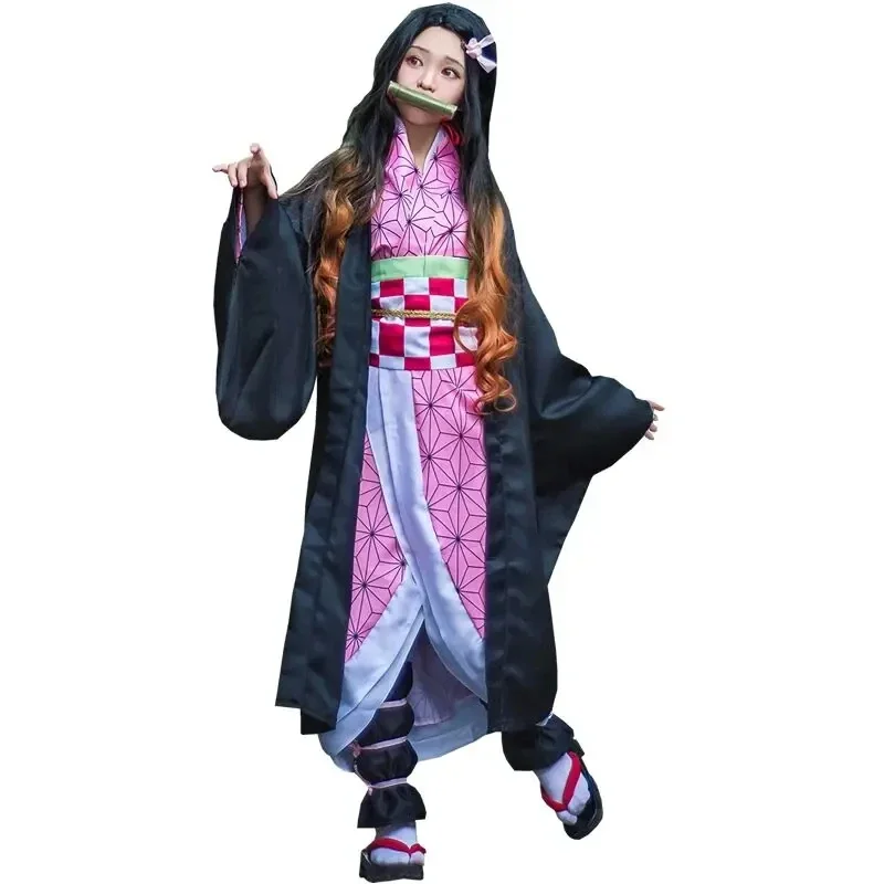 Disfraz-de-cosplay-de-Nezuko-para-mujeres-y-ni-os-Kimono-de-Anime ...