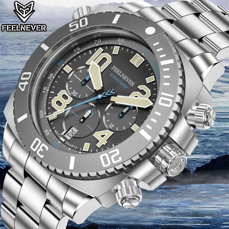 FeelNever-Big-Dial-Watch-Men-fashion-Business-Diver-Automatic-Watch-For ...