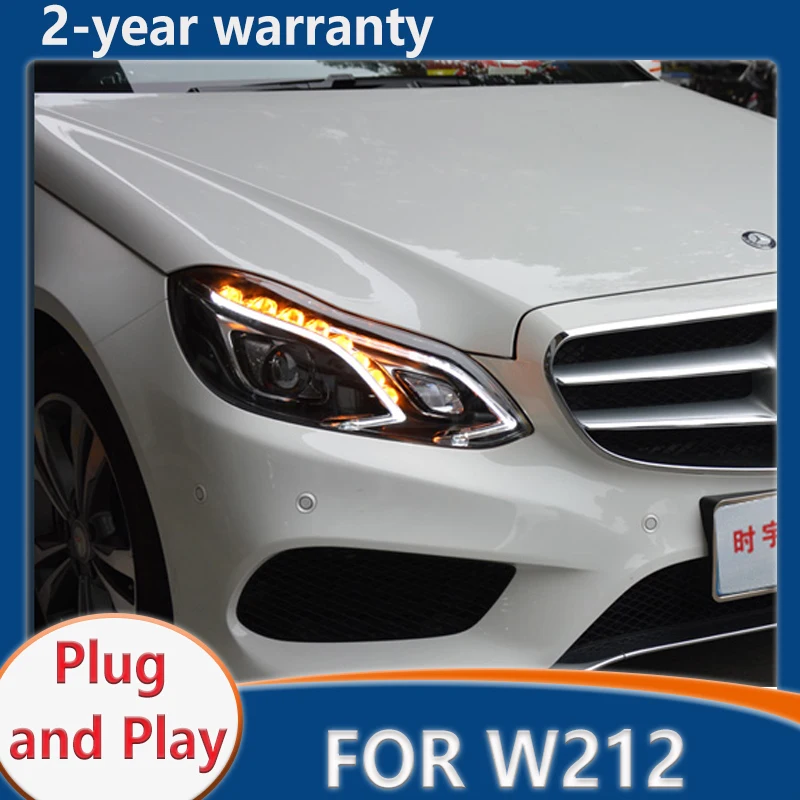 For Benz W212 headlight 2010-2015 E Class LED Headlights DRL Fog Lamp Dynamic Turn Signal ...