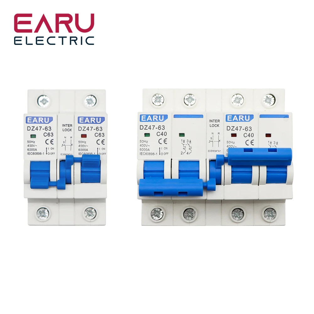 1P+1P 2P+2P MTS AC Dual Power Manual Transfer Interlock Circuit Breaker ...