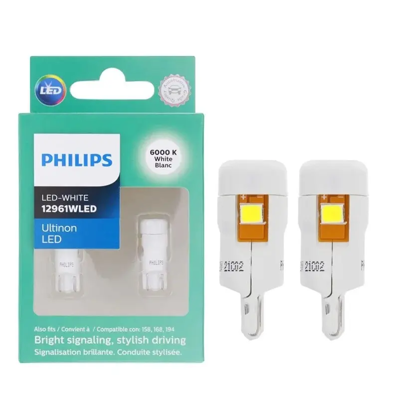 Philips-T10-W5W-194-Ultinon-LED-6000K-Cool-White-Car-Turn-Signal-Lamp ...