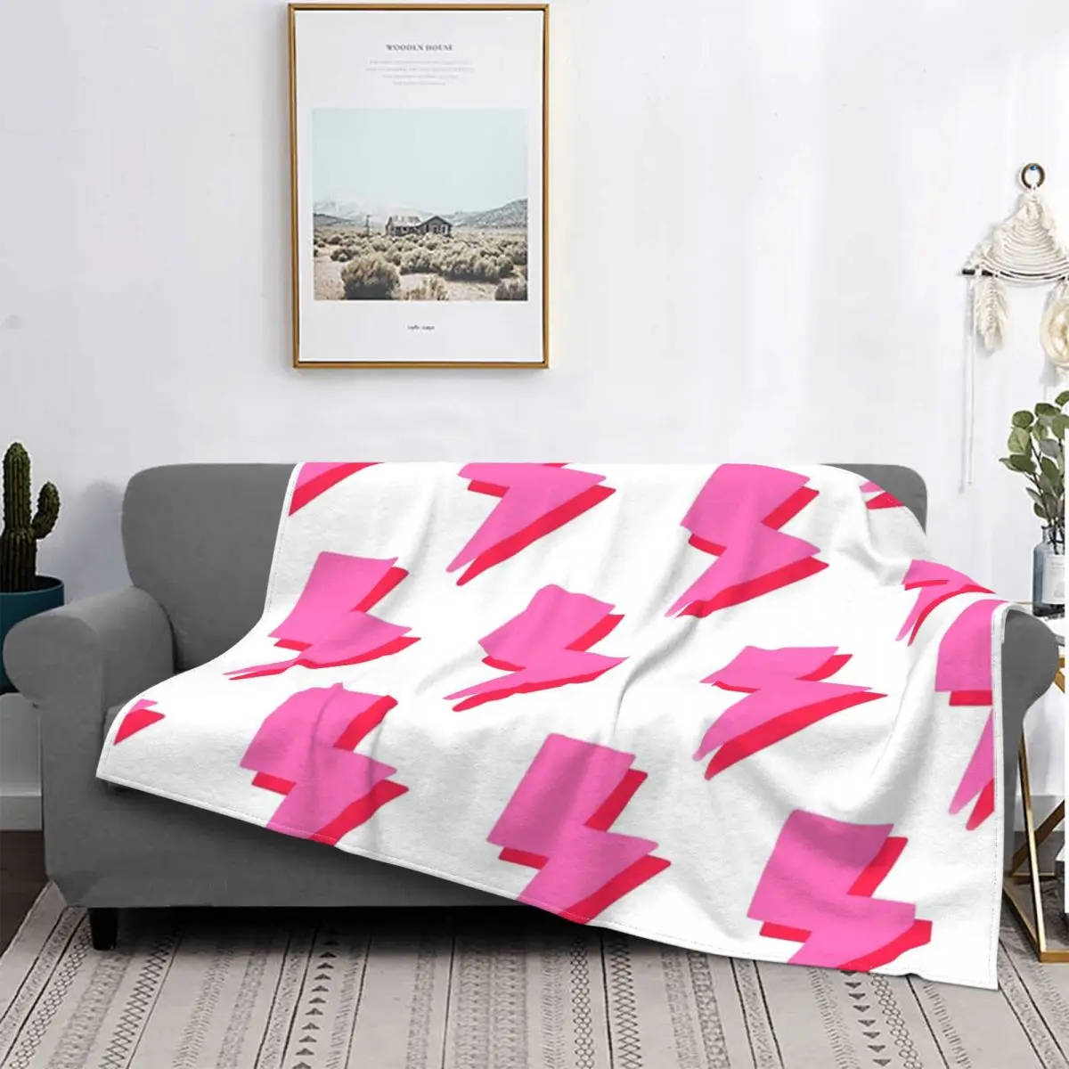 Preppy Lightning Bolts Blanket Bedspread On The Bed Quilt Blanket ...