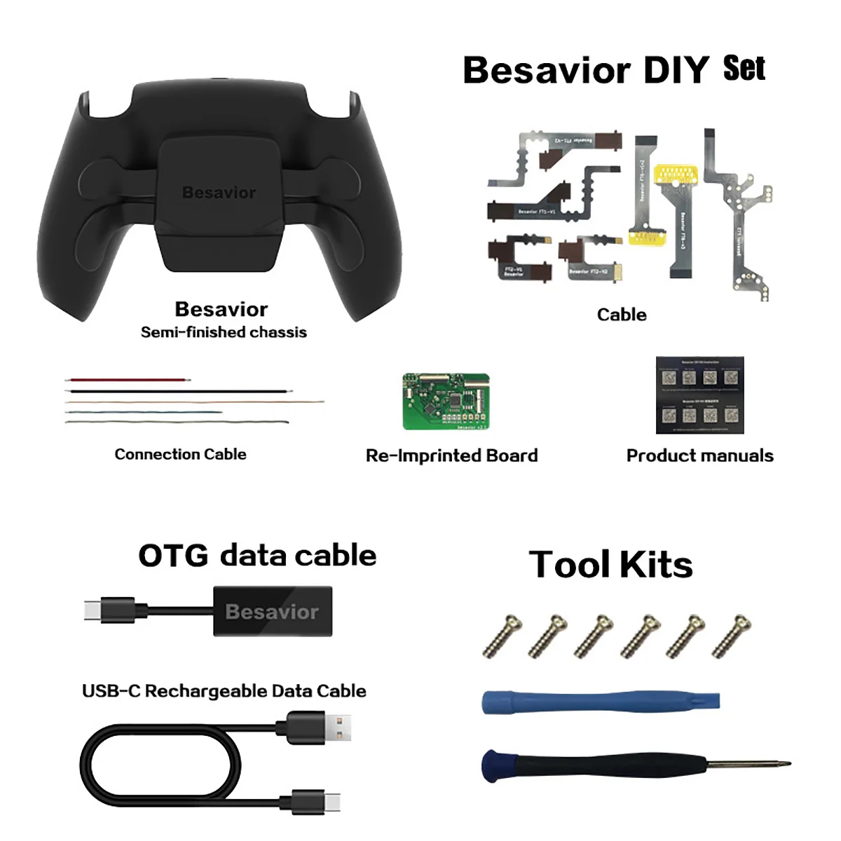 Besavior-Juego-de-botones-traseros-para-ps5-BDM-010-020-030-controlador ...