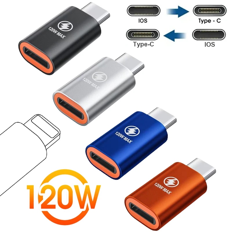 New-USB-Type-C-Male-To-IOS-Female-Adapter-Connector-For-iPhone-15-14-13 ...