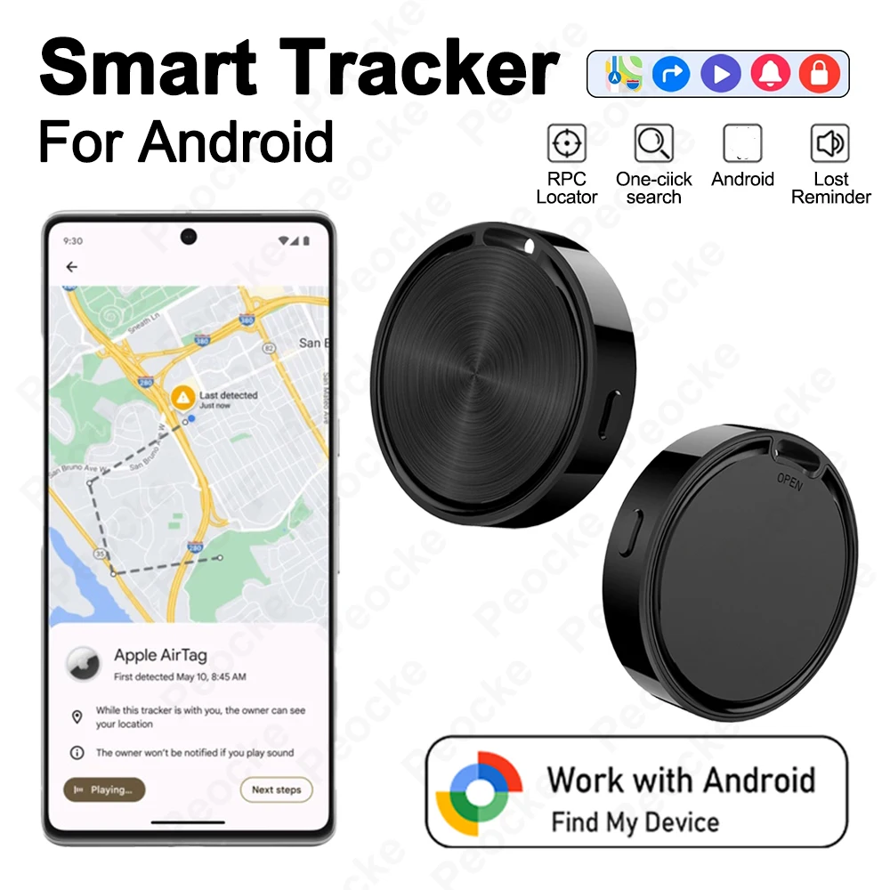 Mini Tracker Bluetooth Works With Google Find Hub Device Smart Tag GPS ...