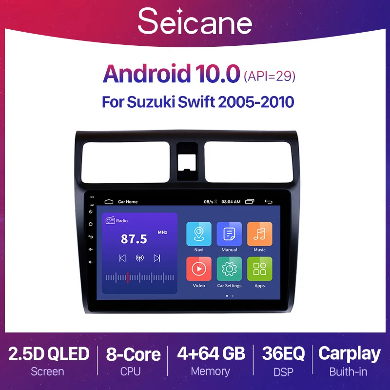 Seicane-Android-10-0-Car-GPS-Navigation-Radio-For-2005-2006-2007-2008 ...