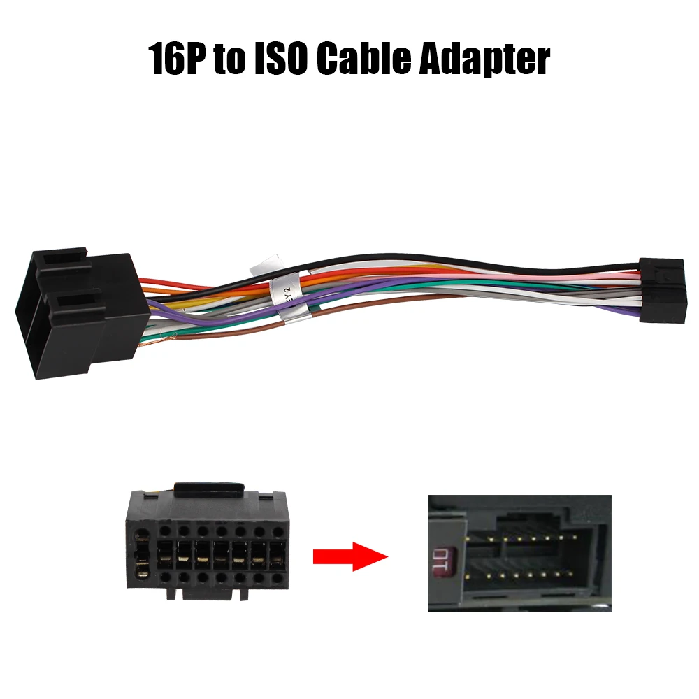 Conector-de-Cable-ISO-adaptador-de-enchufe-de-16-pines-para-ALPINE ...