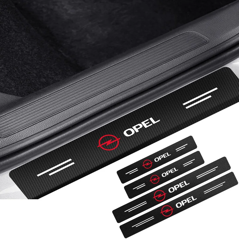 4pcs Car Logo Door Pedal Threshold Protection Sticker For Opel Astra H ...