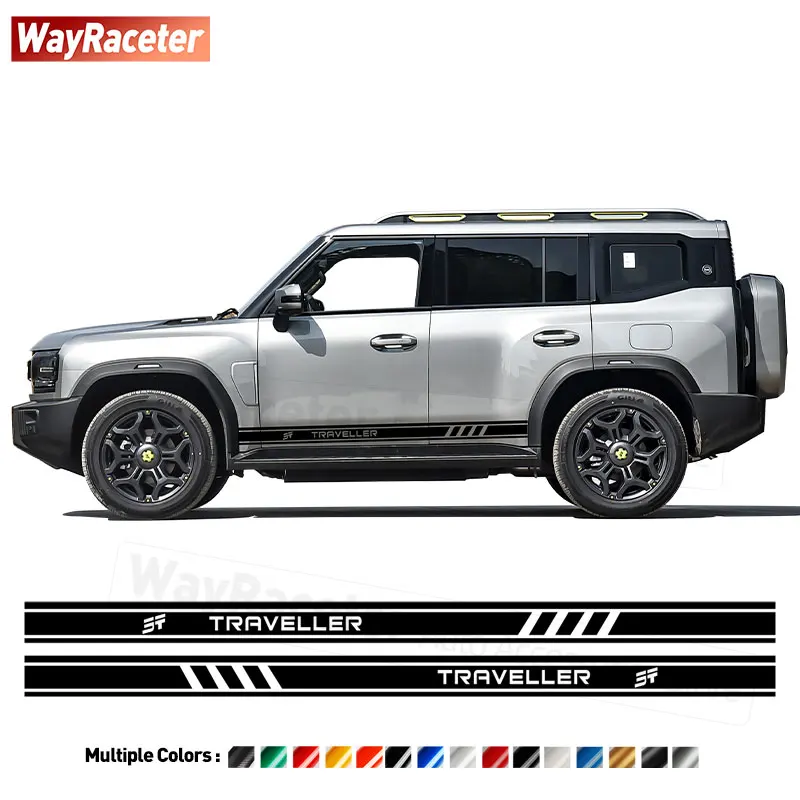 2-Pcs-Door-Side-Stripes-Sticker-Off-Road-Styling-Carbon-Fiber-Vinyl ...