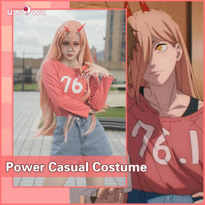 UWOWO-Power-Cosplay-Anime-Chainsaw-Man-Power-Casual-T-Shirt-Cosplay ...