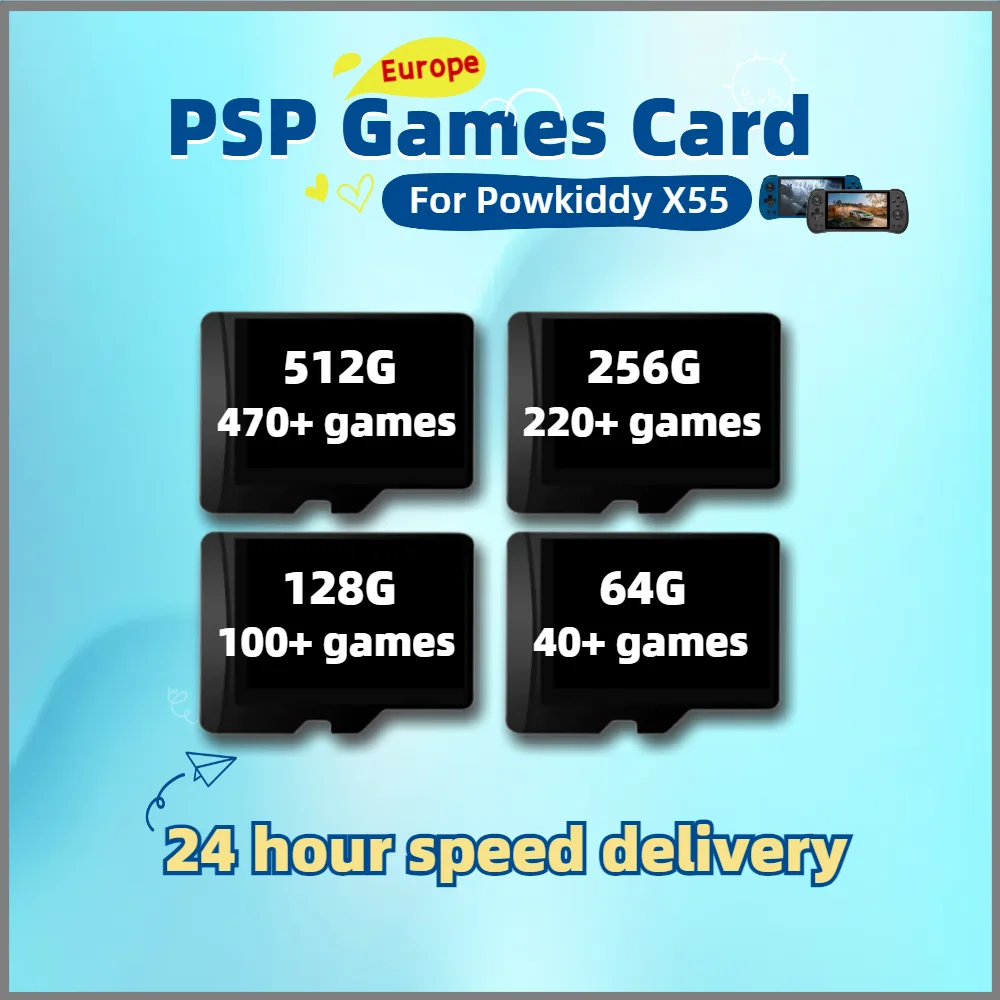 Powkiddy-X55-PSP-Games-Card-Europe-Version-Plug-Play-TF-Box-Memory-All ...