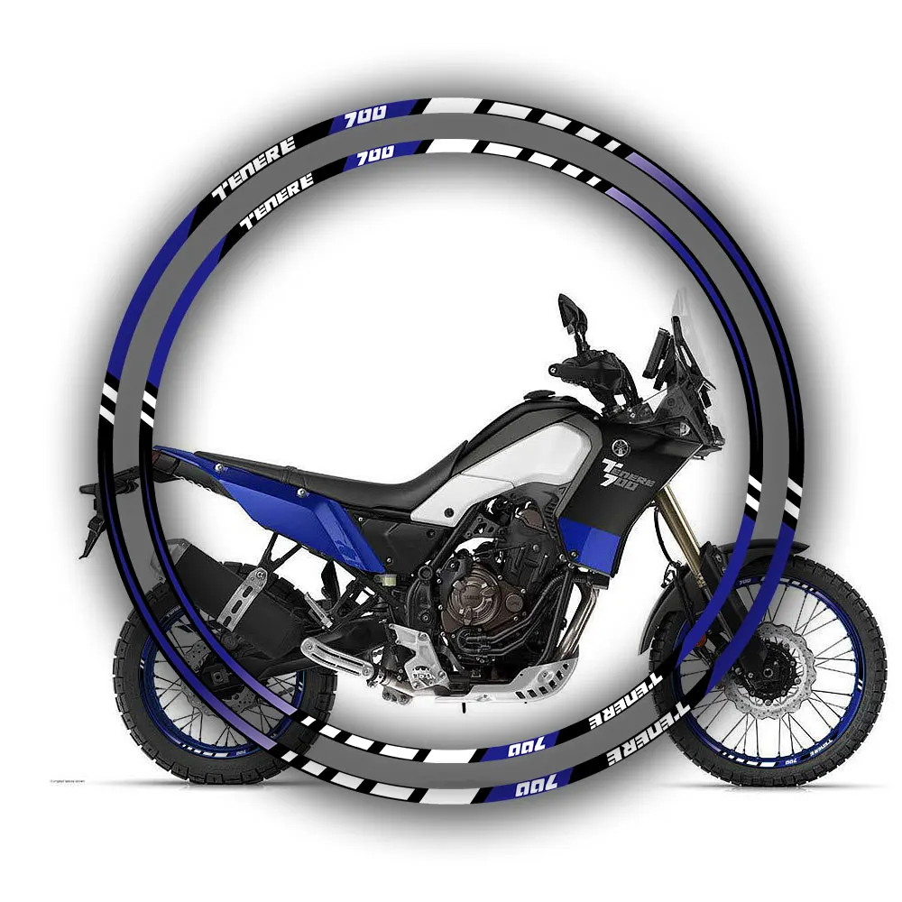 TENERE700 Motorcycle Accessories Wheel Stripes Sticker Rim Hub ...
