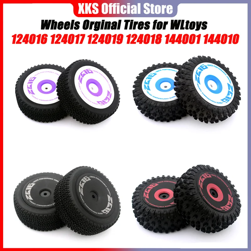 RC Car Wheels Orginal Tires for WLtoys 124016 124017 124019 124018 ...