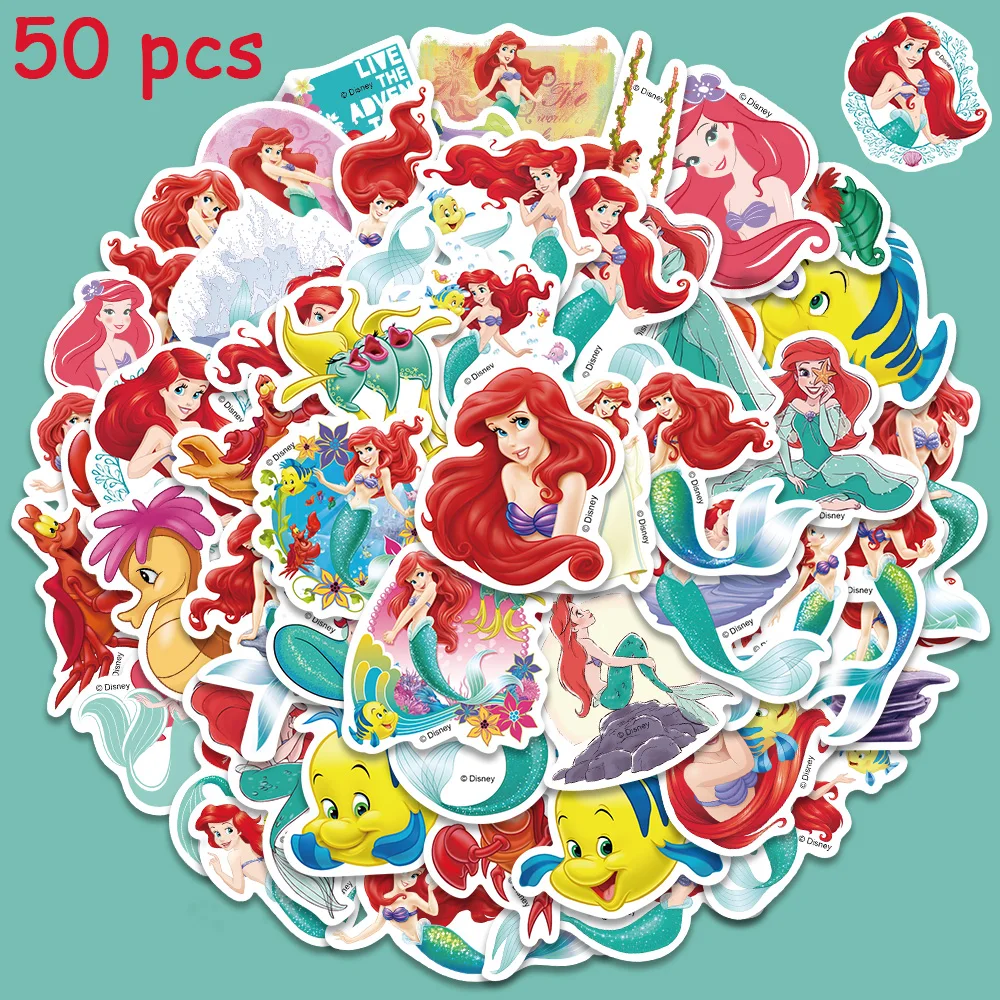 50pcs-Disney-The-Little-Mermaid-Ariel-Princess-Stickers-Aesthetic ...