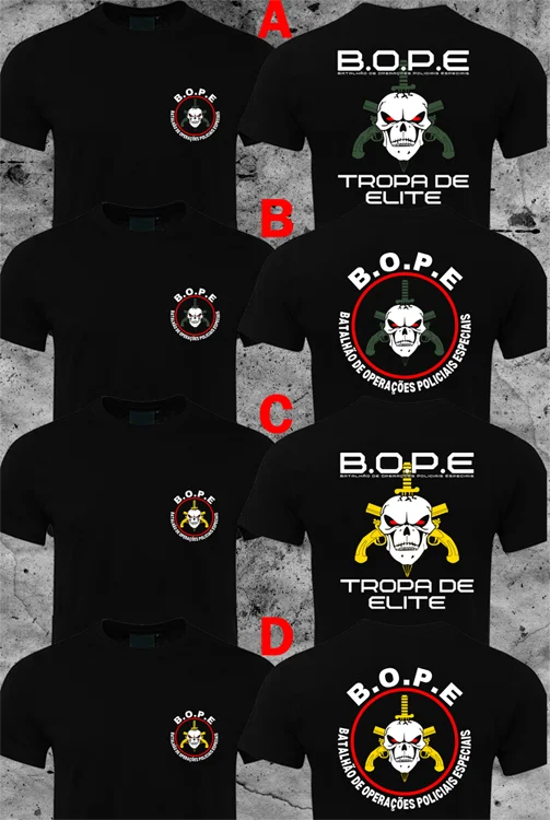 BOPE-Tropa-De-Elite-Brazil-Special-Elite-Forces-T-Shirt-Short-Sleeve ...