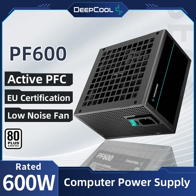 DEEPCOOL PF600 PFC Max 80 Plus Fonte de alimentação para PC Gaming 600W ...