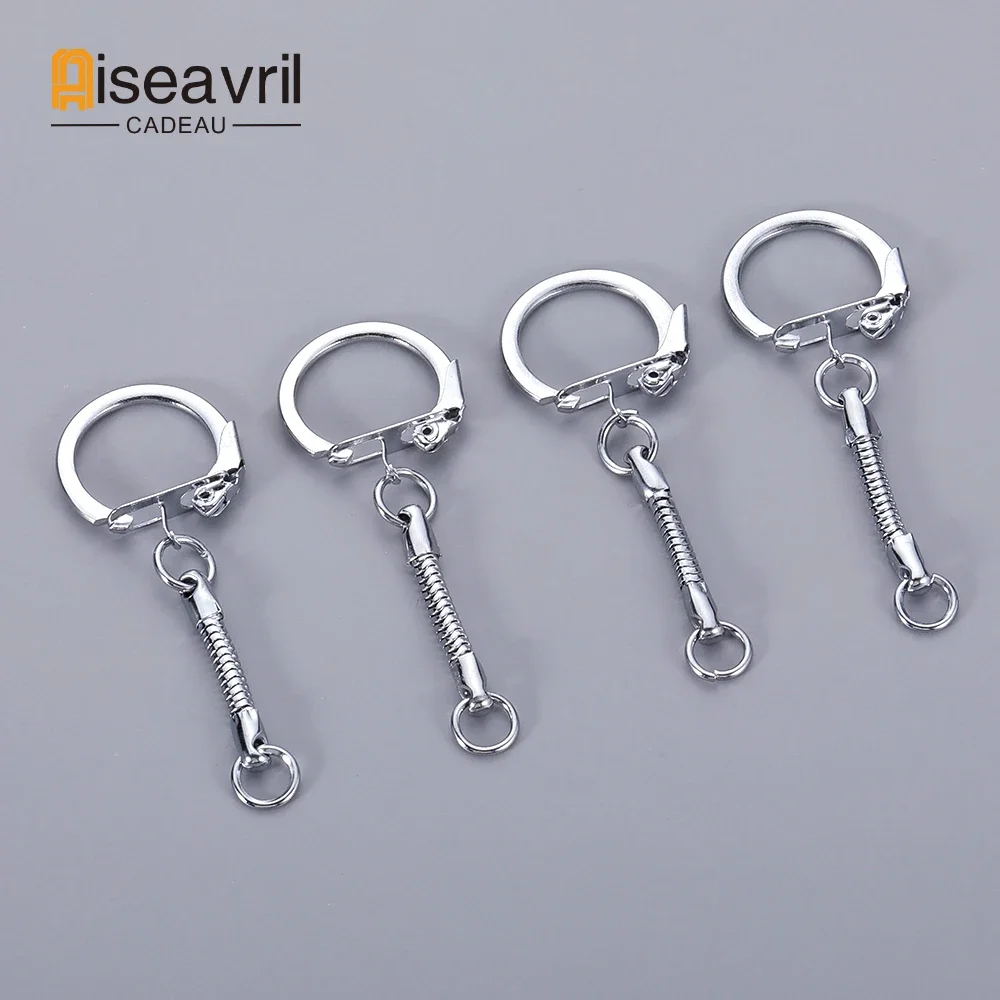 5-10pcs-Metal-Snake-Chains-Key-Rings-Chain-Buckle-for-DIY-Jewelry ...
