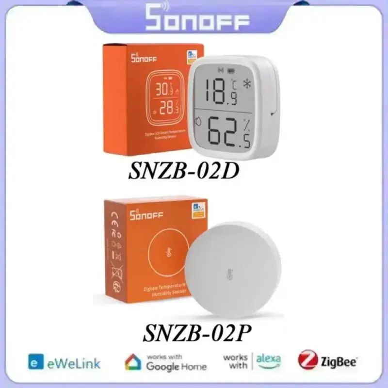 SONOFF-Sensor-Inteligente-de-Temperatura-e-Umidade-SNZB-02P-02D-Monitor ...