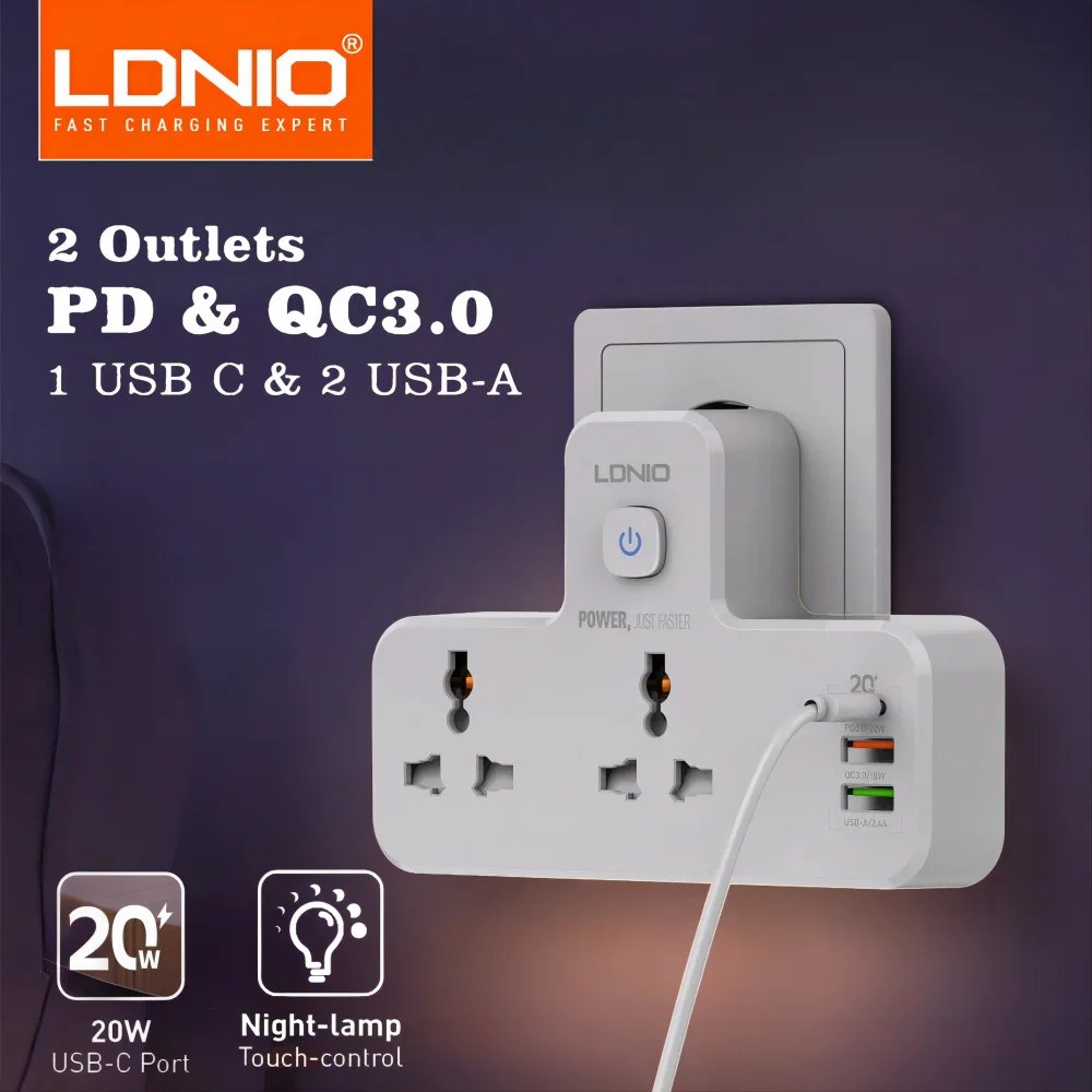 LDNIO-Power-Strip-Plug-2500W-Extension-Adapter-2AC-Universal-Travel ...