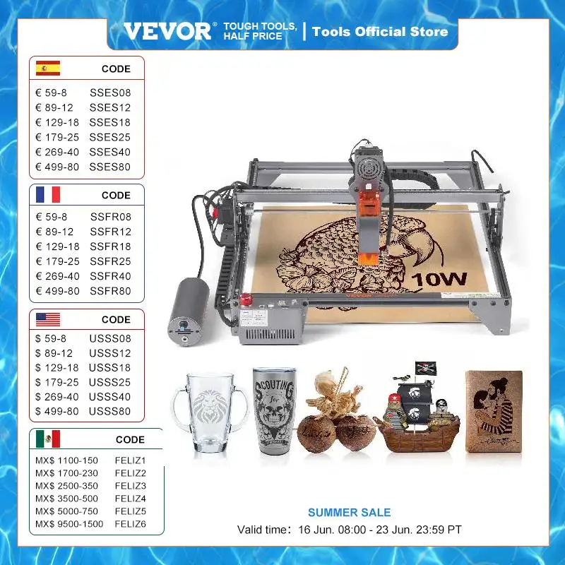 VEVOR-Laser-Engraver-10W-Output-Laser-Engraving-Machine-15-7-x-15-7 ...