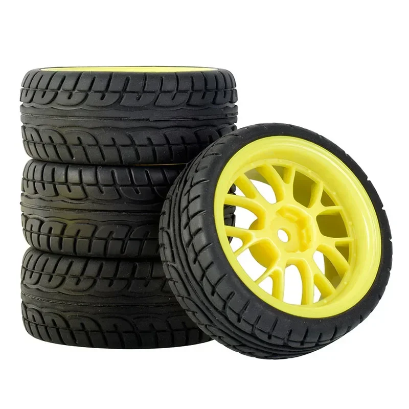 4Pcs RC Car Rubber Tires & Wheels 12mm Hex Hub for WLtoys 144001 1/18 1 ...