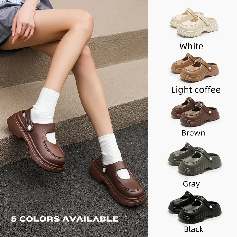 New-Arrival-Women-Pumps-Round-Toe-Platforms-Hook-Loop-Slippers-Fashion ...