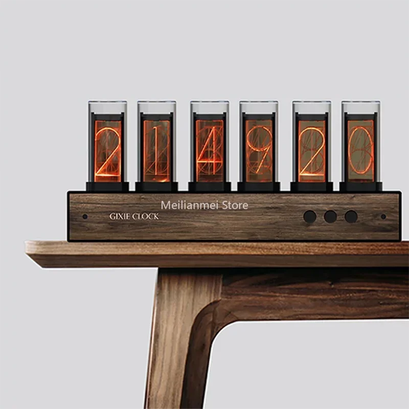 Digital-LED-Clock-Metal-Wood-RGB-Clock-LED-Silent-Luxury-Electronic ...