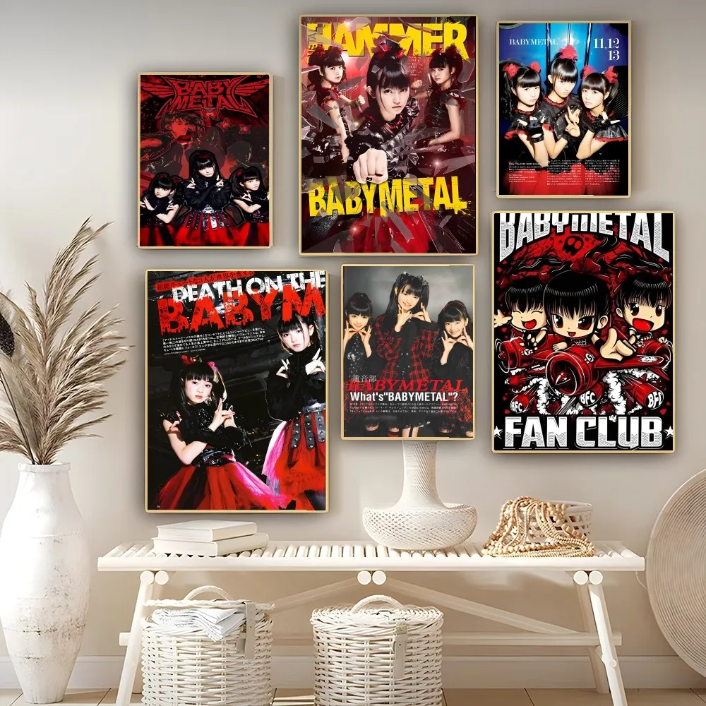Modern-Babymetal-Poster-Self-adhesive-Art-Poster-Retro-Kraft-Paper ...