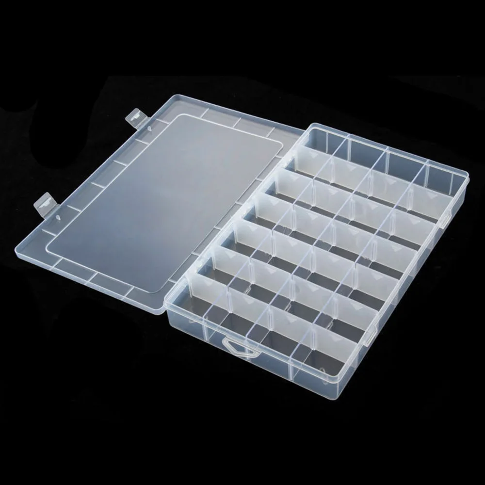 1Pc-28-Compartment-Slot-Transparent-Storage-Box-Hardware-Parts ...