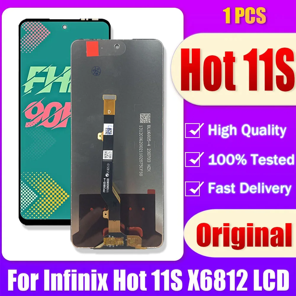 6.78" Original LCD For Infinix Hot 11s Display Touch Screen Assembly ...