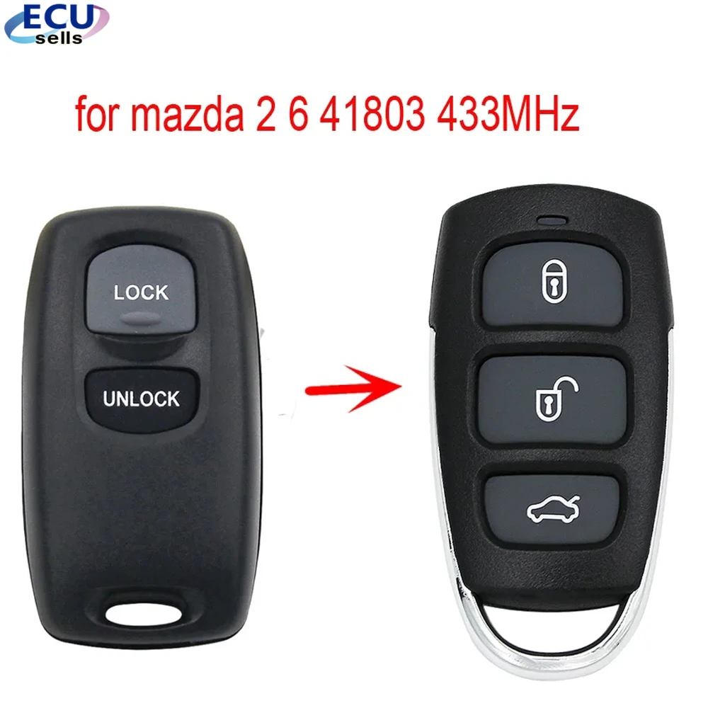 KEYLESS ENTRY FOB REMOTE for MAZDA 2 6 2002 2003 2004 2005 NEW DESIGN ...