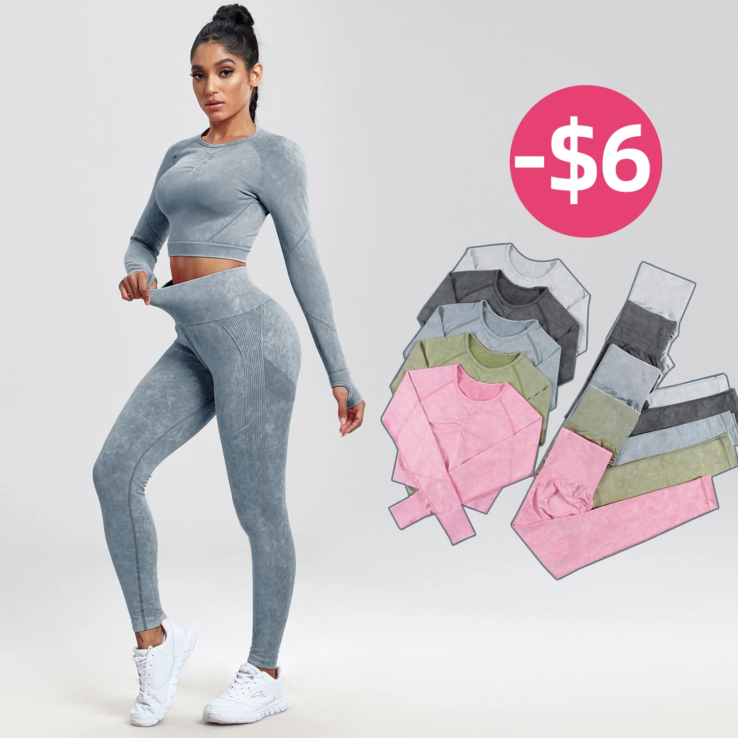 NORMOV-Conjunto-de-Yoga-sin-costuras-para-mujer-ropa-deportiva-de ...