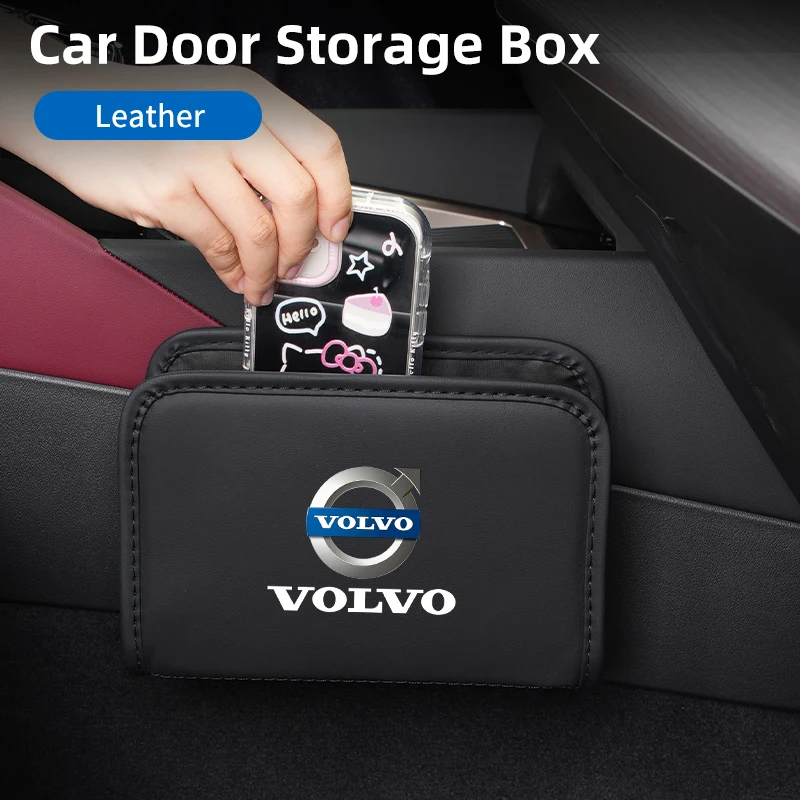 Car Door Storage Box Phone Pocket Hanging Organizer For Volvo V40 XC70 ...