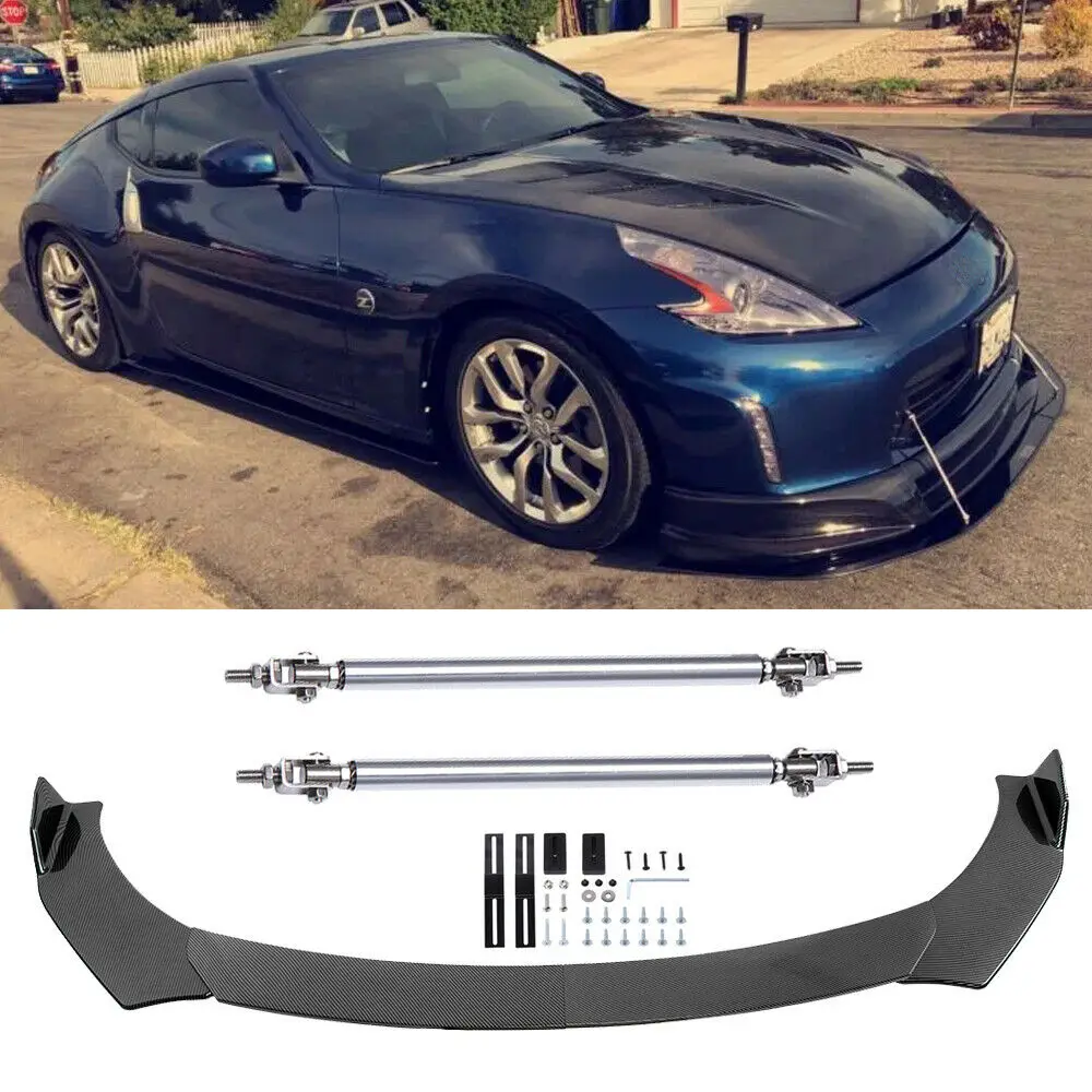 For-Nissan-370Z-GT-R-2009-2020-Carbon-Fiber-Car-Front-Bumper-Lip ...