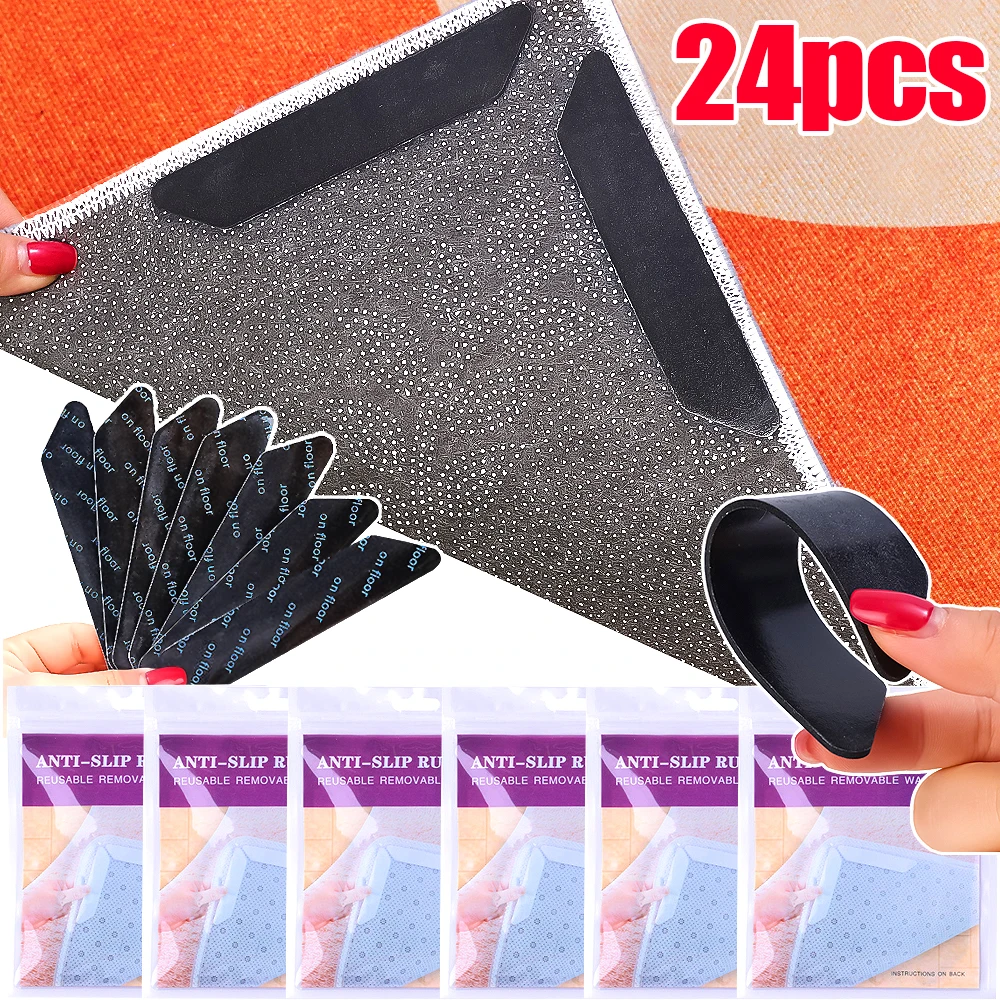 24/16/8Pcs Non-slip Carpet Stickers Double-sided Tape Reusable Self ...