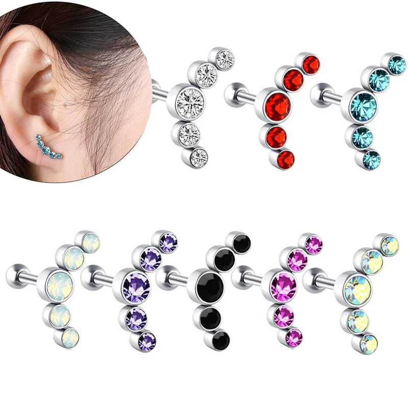 1PC Cartilage Helix Tragus Ear Piercing Punk Rock Ear Nail Piercing ...