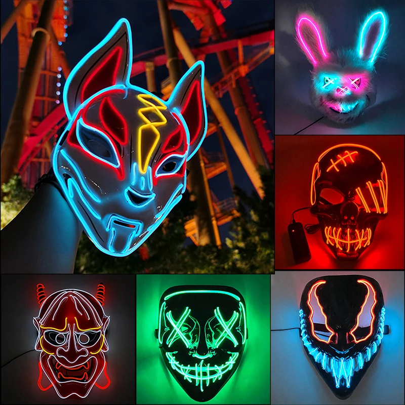 New-Arrival-LED-Luminous-Cosplay-Anime-Mask-Neon-Light-Up-Fox-Mask ...