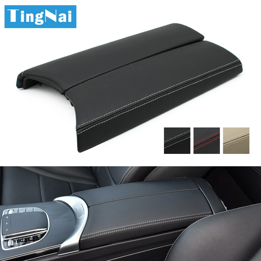 Center-Console-Lid-Armrest-Box-Panel-Leather-Trim-Protect-Cover-For ...